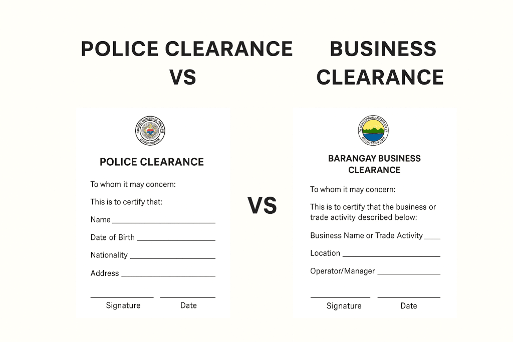 Police Clearance vs Business Clearance 2025 - Police Clearance Philippines